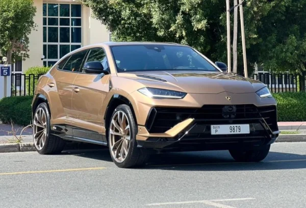 Rent Lamborghini Urus S Golden 2024 in Dubai - Rotana Star