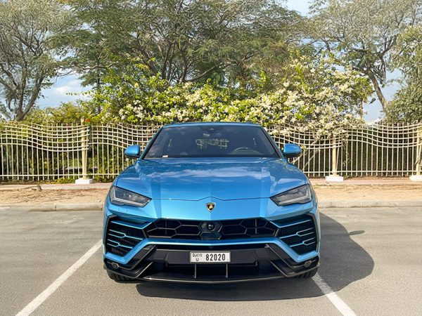 Rent Lamborghini Urus Light Blue in Dubai - Rotana Star