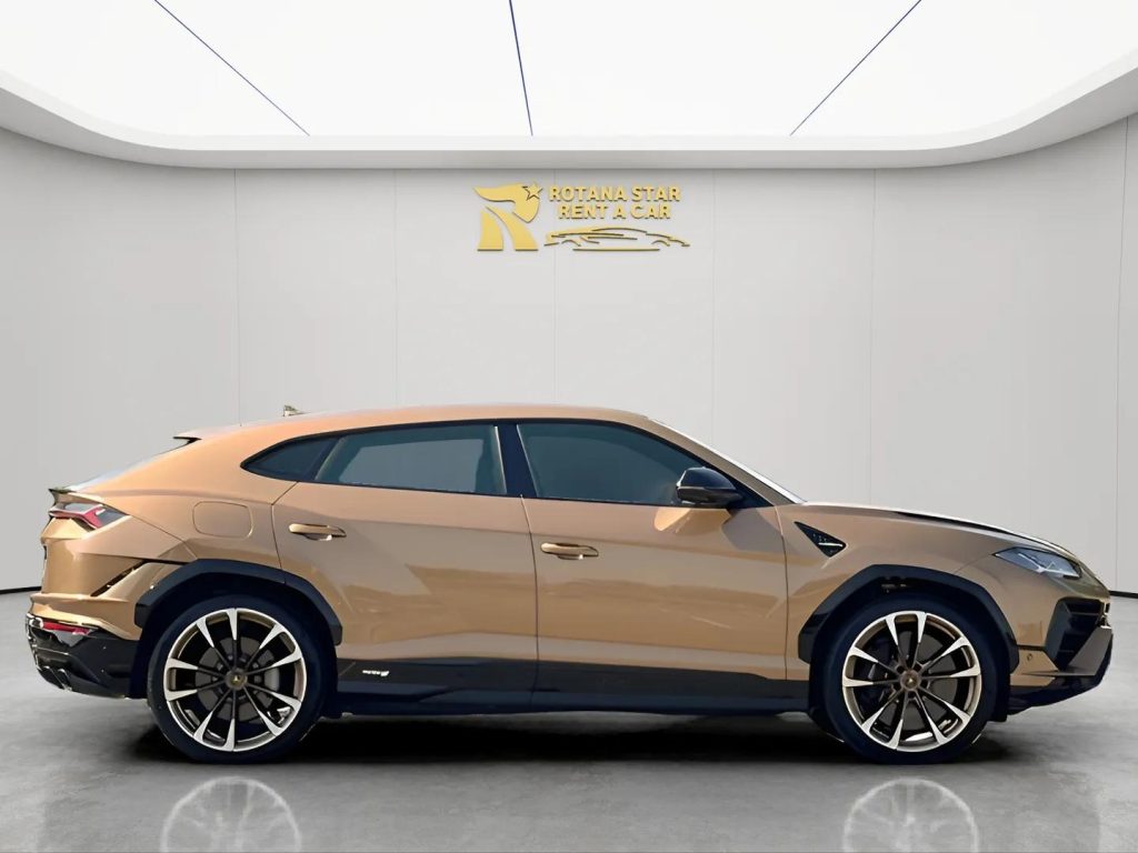 Rent Lamborghini Urus S Golden in Dubai - Rotana Star