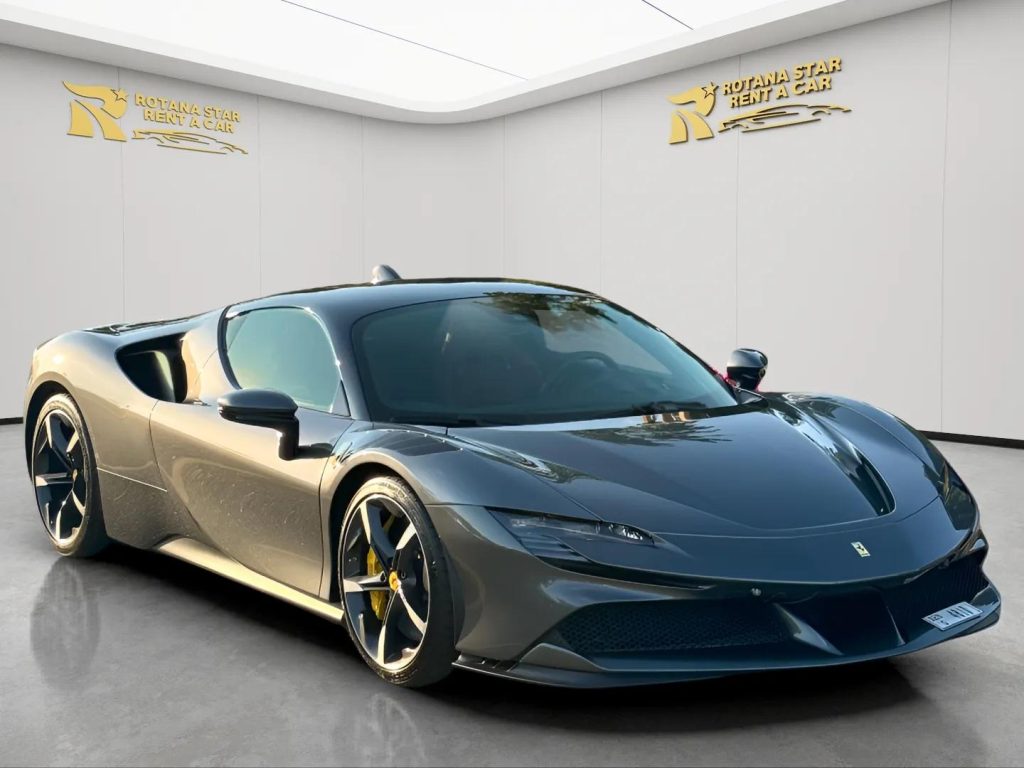 Rent Ferrari SF90 Grey in Dubai - Rotana Star
